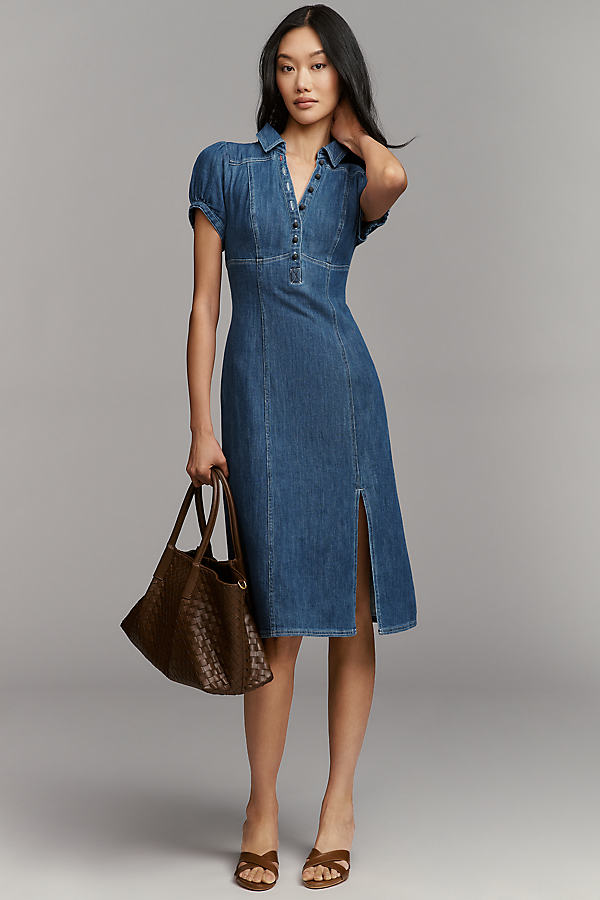 PILCRO Pilcro Rebekah Denim Slim Midi Dress
